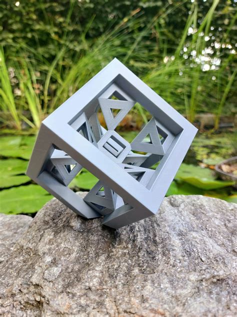 Tesseract Cube Decoration By Kutnohormac Download Free Stl Model