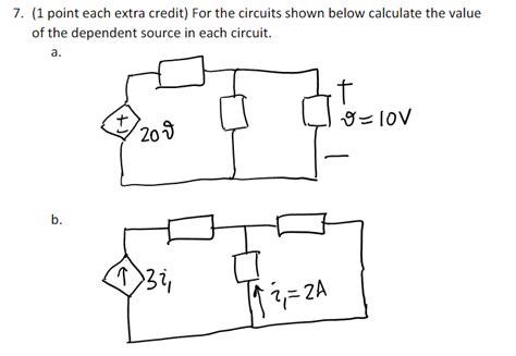 solved 7 1 point each extra credit for the circuits shown