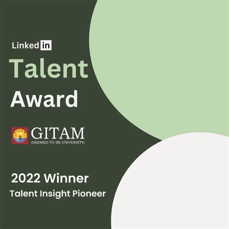 Gitam Deemed University On Linkedin Gitamdeemeduniversity Linkedintalentaward2022 Adaptability…