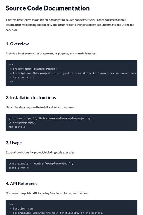 Source Code Documentation Template Template Collaborative Docs For Teams