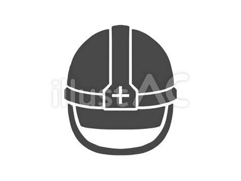 ヘルメット シルエットイラスト No 22523984／無料イラストフリー素材なら「イラストac」