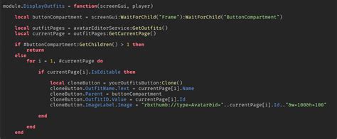 Help Getting An Avatar Outfit Thumbnail Scripting Support Developer