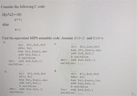 solved consider the following c ﻿code 0elsex find the