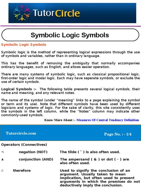 Symbolic Logic Symbols Logic First Order Logic Symbolic Logic Symbols Logic First Order Logic