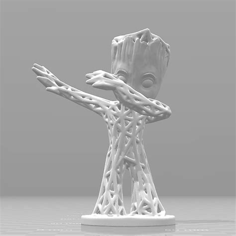 Download Free Stl File Groot Dab Voronoi • 3d Printing Design ・ Cults