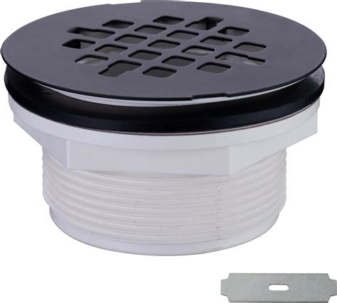 Black Shower Drain No Caulk Pvc Compression Hidrop Shower Drain Kit