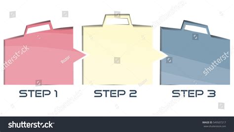 Vektor Stok Three Steps Infographics Template Data Visualization Tanpa Royalti 549507217
