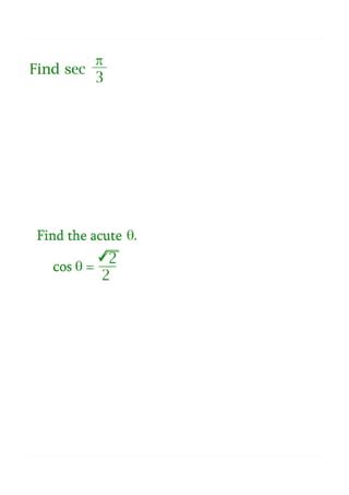 Trig Functions Pdf