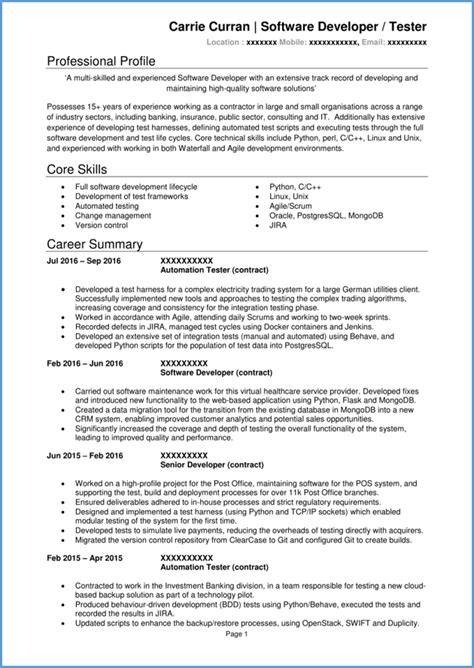 Software Developer Cv Example Writing Guide [get Hired Quickly]