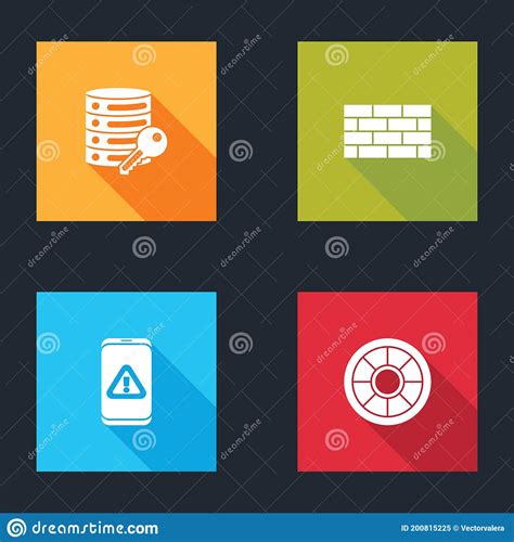 Set Server Security With Key Firewall Wall Mobile Exclamation Mark
