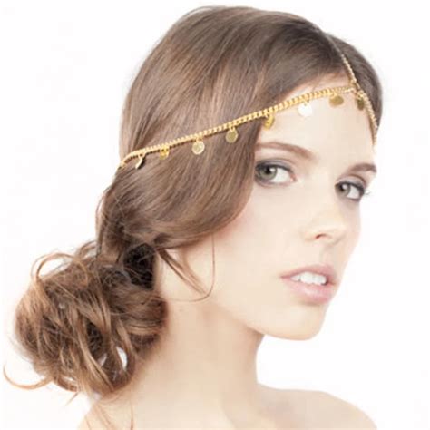 Fashion Hair Decoration Boho Accessoiries Metal Gold Coin Forehead