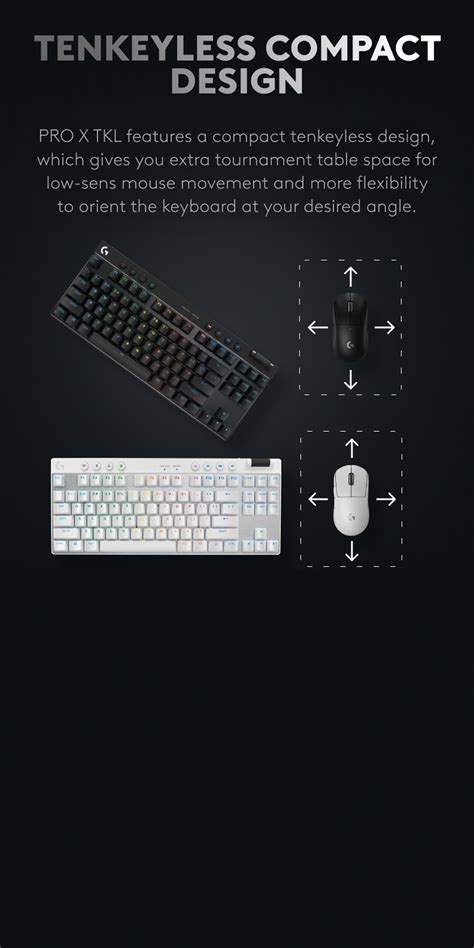 Logitech G Pro X Tkl Lightspeed Wireless Gaming Keyboard Ultra Portable Tenkeyless Design