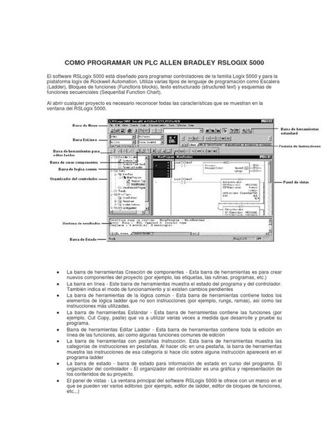 Como Programar Un Plc Allen Bradley Rslogix 5000 Pdf Controlador Lógico Programable