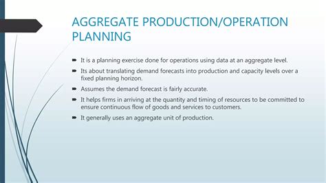 Aggregate Production Planning Pptx