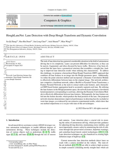 Houghlanenet Lane Detection With Deep Hough Transform And Dynamic Convolution Pdf Image