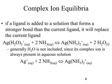 PPT Complex Ion Formation PowerPoint Presentation Free Download ID