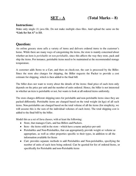 Set A Assignment Of Bits Goa Cs202 Set A Total Marks 8