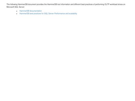 Hammerdb Documentation Dell Apex Block Storage For Azure Microsoft