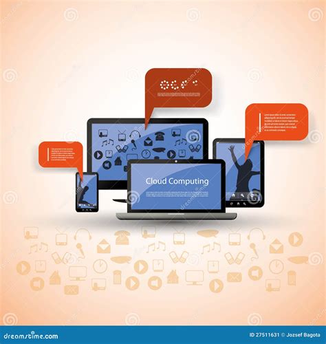 Cloud Computing Concept Mobility Stock Vector Illustration Of
