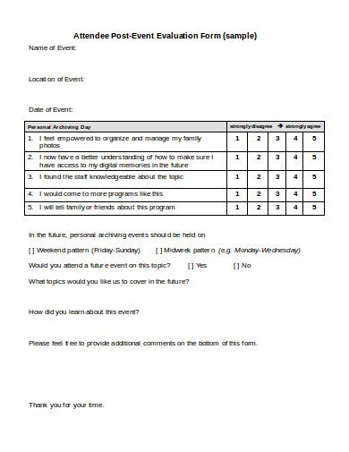 15 Event Evaluation Form Examples To Download