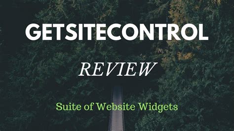Getsitecontrol Review Widgets For Your Website Youtube