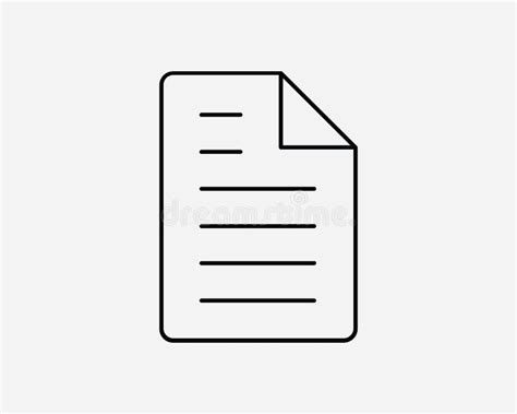 Document Line Icon Doc File Text Sheet Message Note Contract Form Outline Business Office