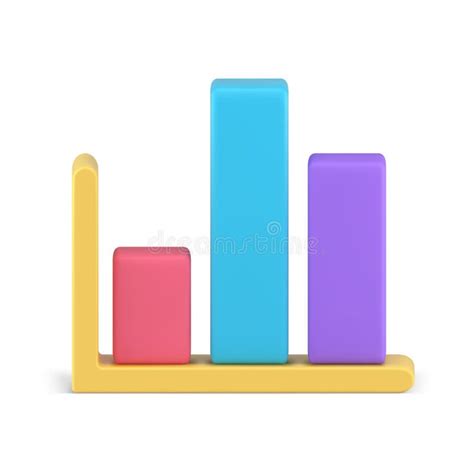 Dynamic Bar Diagram Statistical Business Infographic Element 3d Icon Realistic Vector