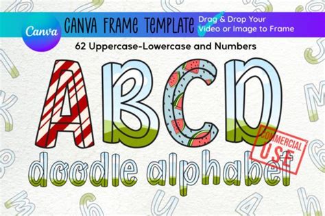 Canva Frame Alphabet Letters Numbers Graphic By TyphoonLetters Creative Fabrica