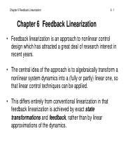 Mastering Feedback Linearization In Control Design Course Hero