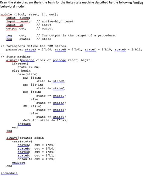 Solved Text Draw The State Diagram That Is The Basis For The Finite