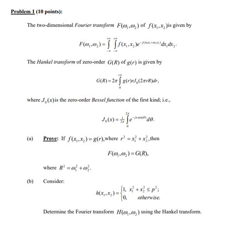 Problem 1 10 Points The Two Dimensional Fourier