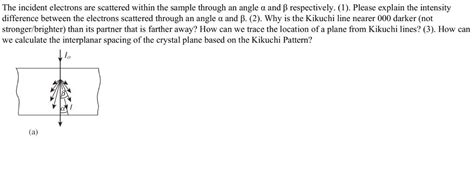 Solved 1 When Viewing An Electron Diffraction Pattern Under
