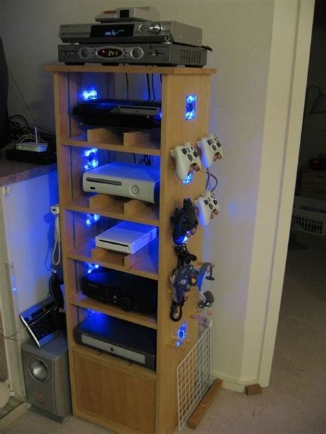 Modded Cabinet For A Gaming Geek Make Gamer Room Diy Game Room Lighting Game Room Design