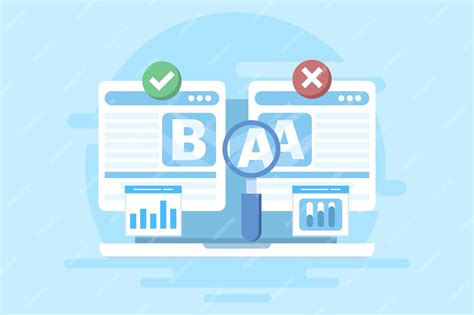 Premium Vector Vector Illustration About Concept A And B Testing Or Ab Testing Landing Page