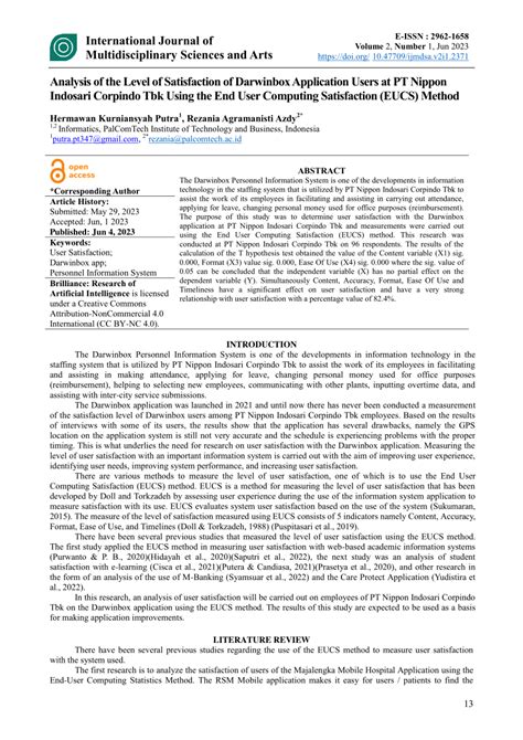 Pdf Analysis Of The Level Of Satisfaction Of Darwinbox Application