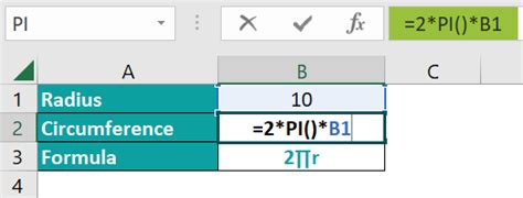 Pi In Excel Formula Example Calculation How To Use