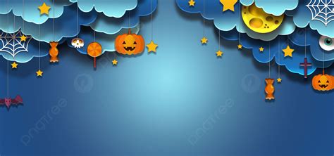 Spooky Halloween Blue Gradient Background
