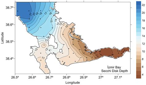 Distribution Of Mean Secchi Disk Depth Values In İzmir Bay Water Download Scientific Diagram
