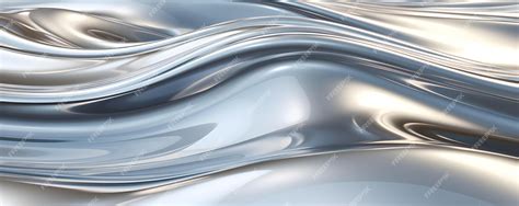Premium Photo Abstract D Render Of Shiny Silver And Chrome Reflective Water Texture Concept 3d