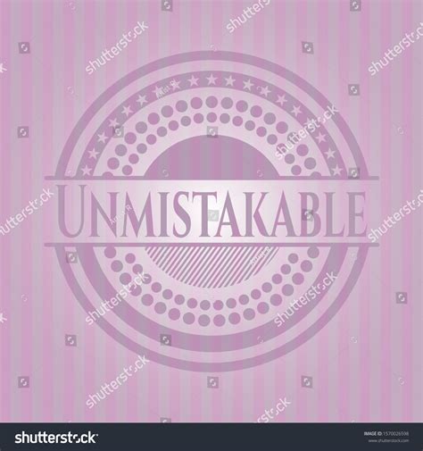 Unmistakable Pink Emblem Vintage Vector Royalty Free Stock Vector