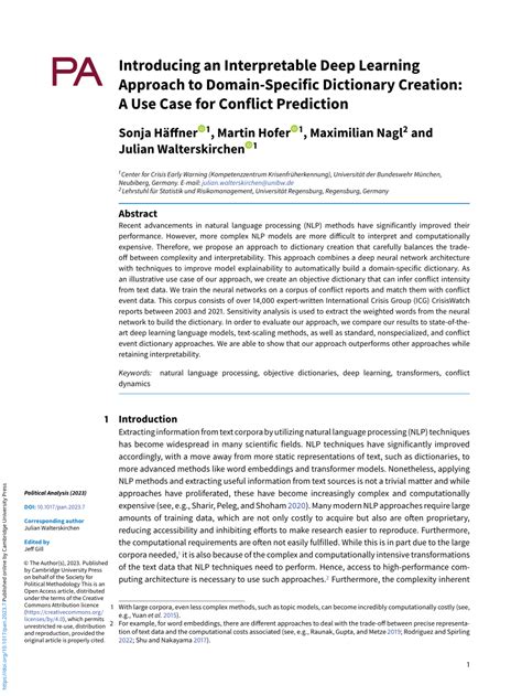 Pdf Introducing An Interpretable Deep Learning Approach To Domain Specific Dictionary Creation