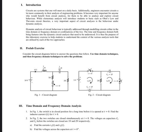 Solved I Introduction Circuits Are Systems That One Will Chegg