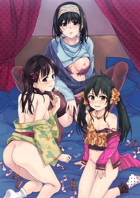 sagisawa fumika kobayakawa sae and matoba risa idolmaster and 1 more