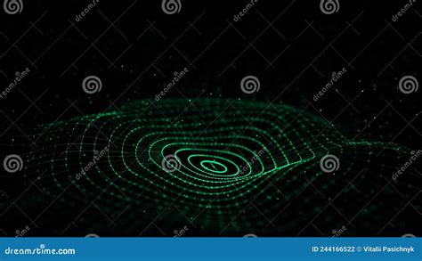 3d Digital Circular Dynamic Wave Technology Wave Seamless Flow Digital Structure Cyber
