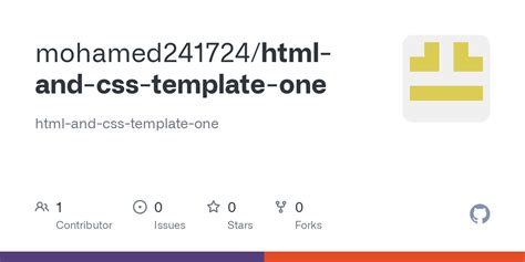 Github Mohamed Html And Css Template One Html And Css Template One