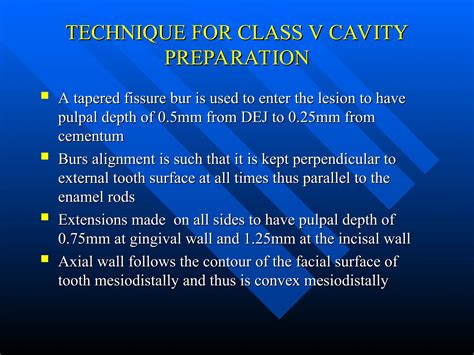 Fundamentals Of Cavity Preparation 1ppt