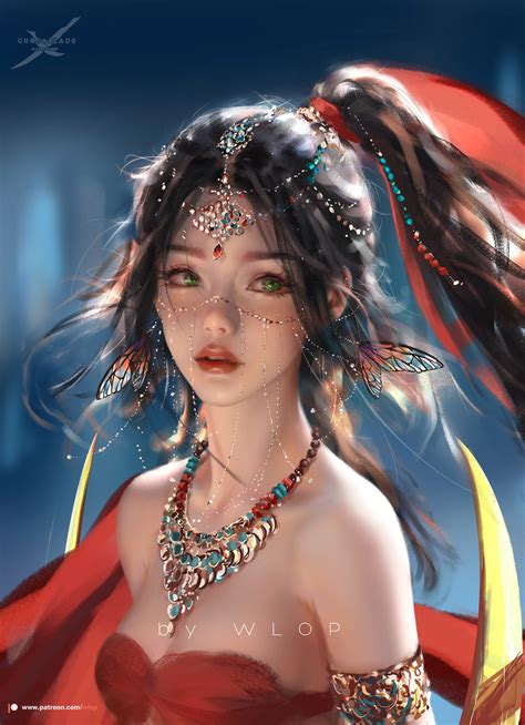 배경 화면 헤어 스타일 속눈썹 하늘빛 Flash Photography 흑발 시원한 패션 디자인 립스틱 강청색 Cg Artwork 아름다움 긴 머리