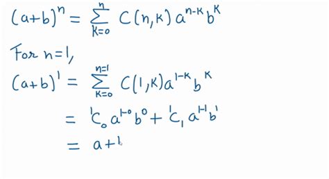 SOLVED Use Induction On N To Prove The Binomial Theorem