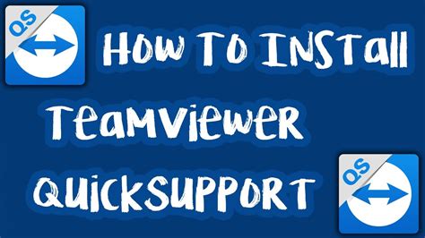 How To Install Teamviewer Quicksupport Youtube