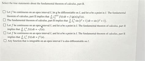 Solved Select The True Statements About The Fundamental